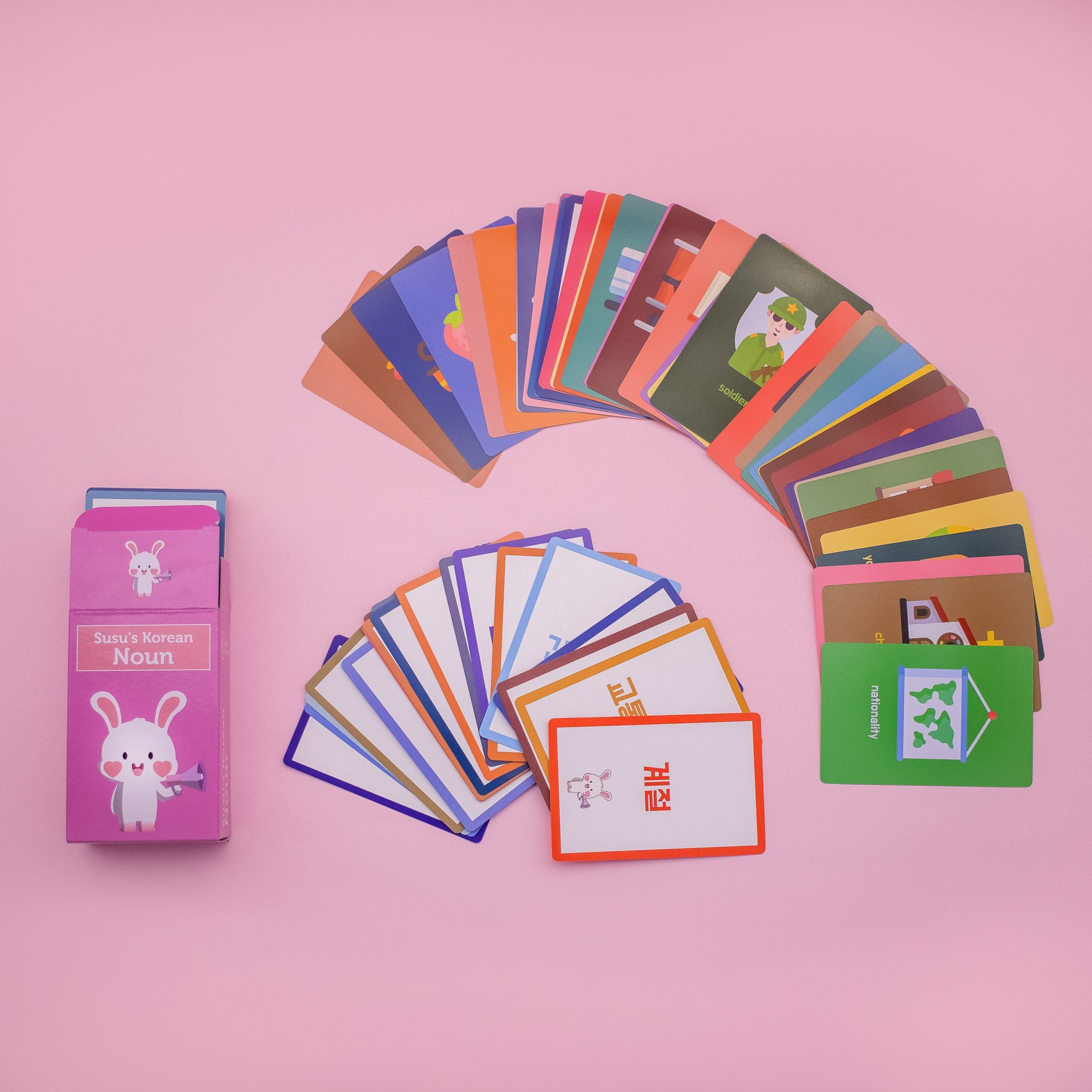 S&C Korean Flash Cards Set - Soo and Carrots - Learn Korean Words ...